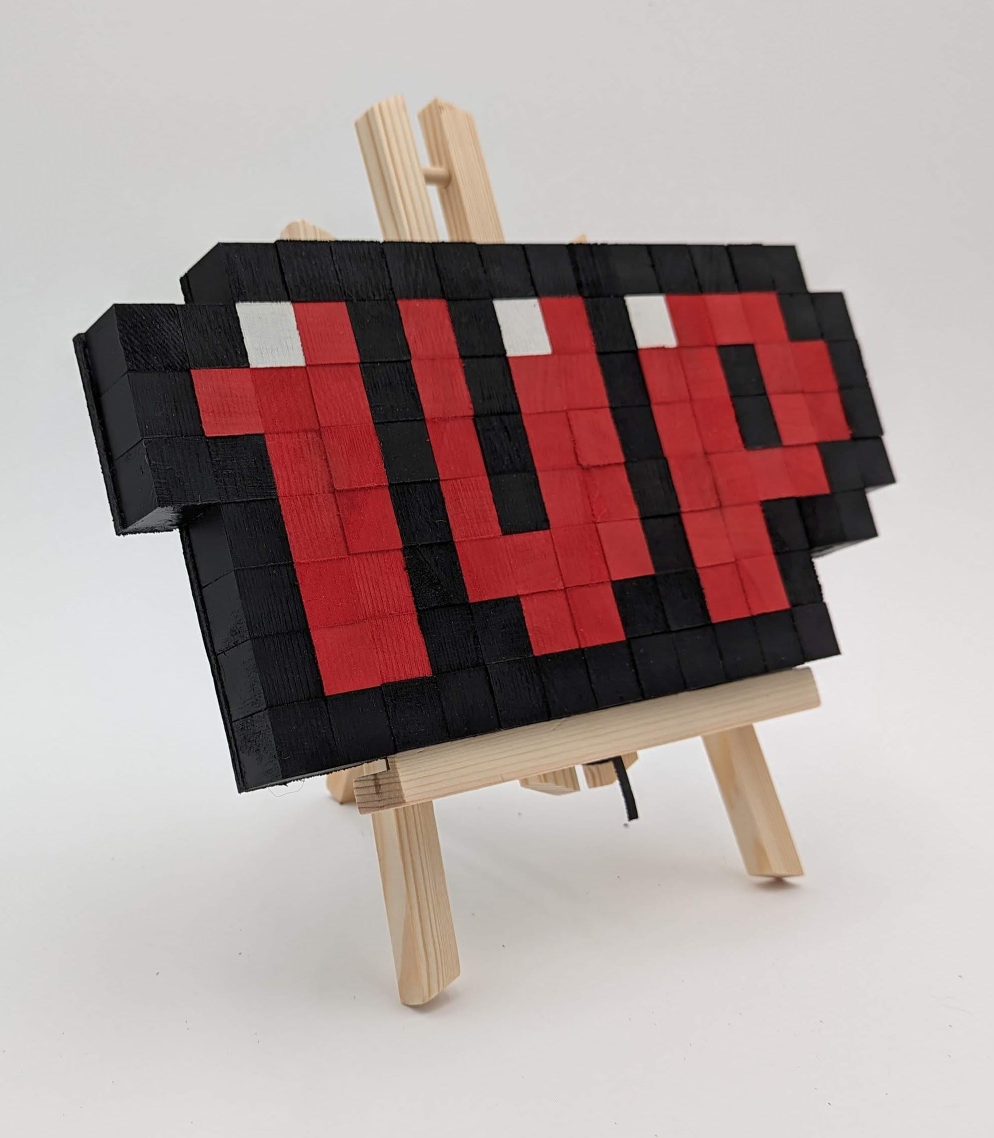Super Mario 1UP 8-bit Wooden Pixel Art - Etsy