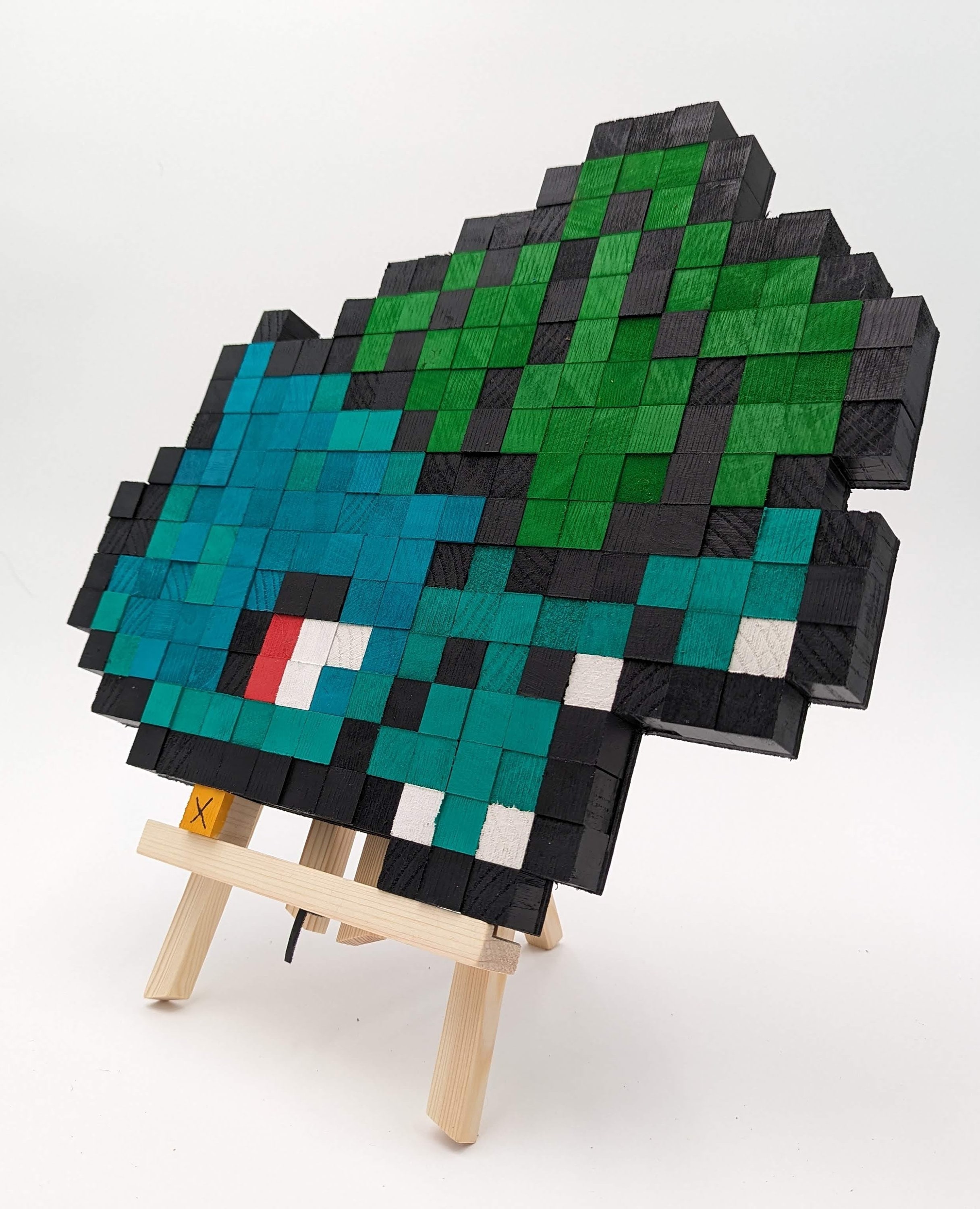 Bulbasaur 8-bit Wooden Pixel Art - Etsy