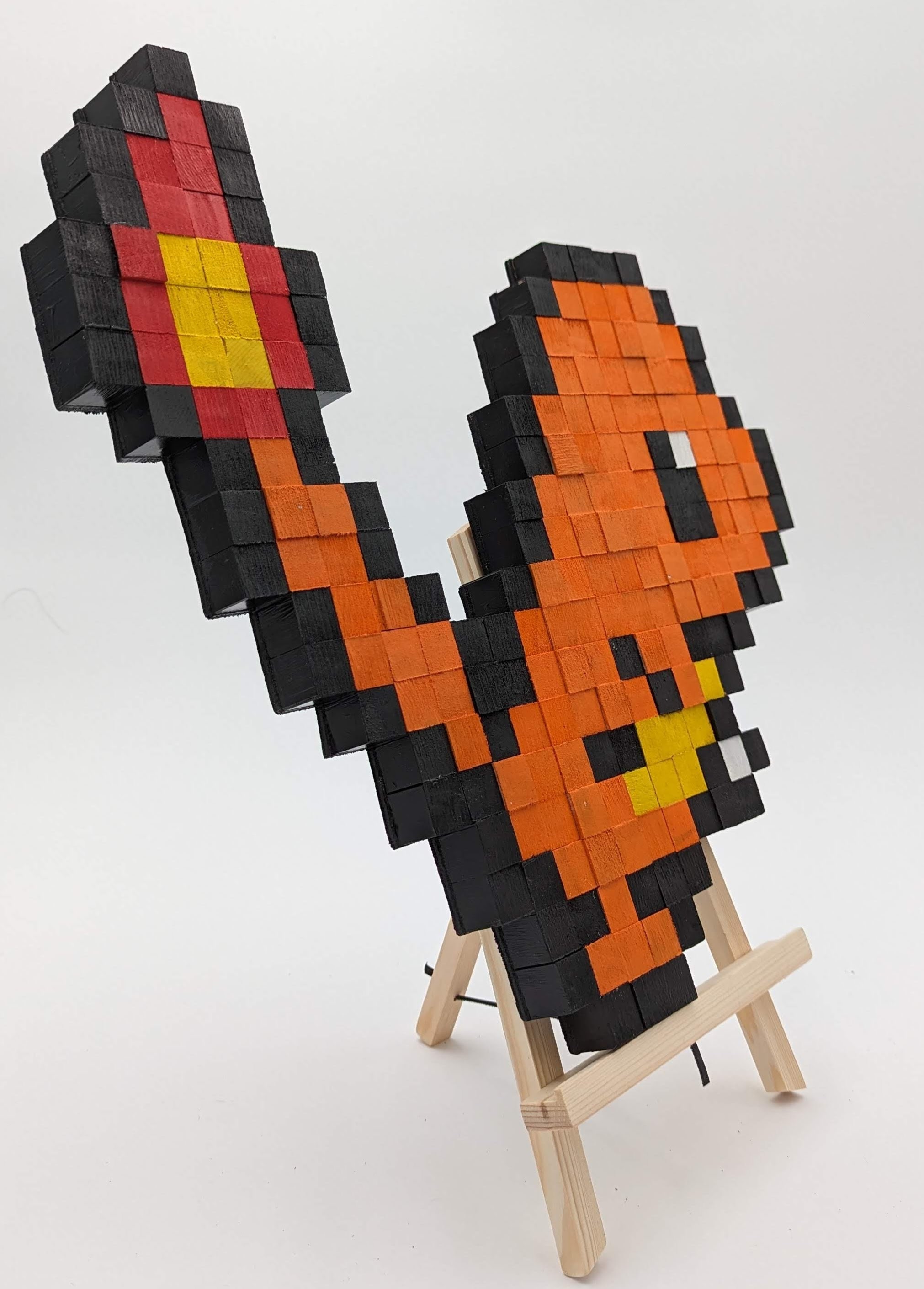 Charmander 8-bit Wooden Pixel Art - Etsy