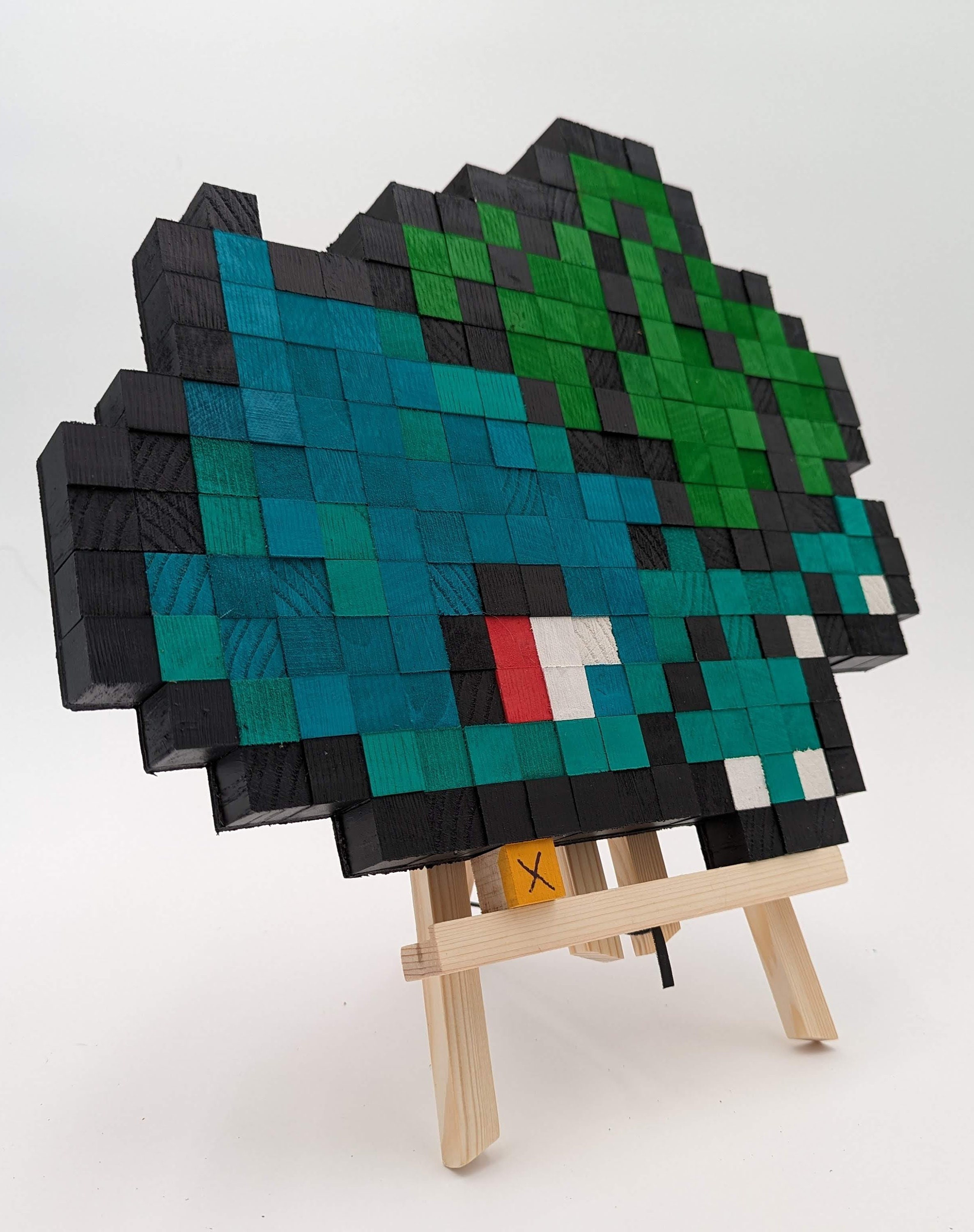 Bulbasaur 8-bit Wooden Pixel Art - Etsy