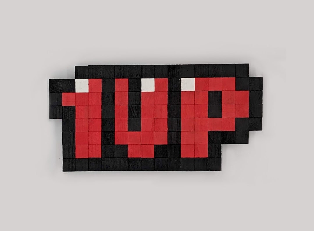Super Mario 1UP 8-bit Wooden Pixel Art - Etsy