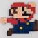 Retro Jumping Mario 8-bit Wooden Pixel Art - Etsy