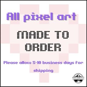 Super Mario Mystery Block 8-bit Wooden Pixel Art - Etsy
