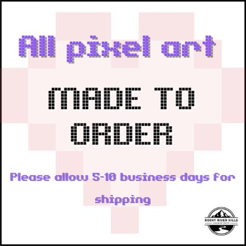 Super Mario Mystery Block 8-bit Wooden Pixel Art - Etsy