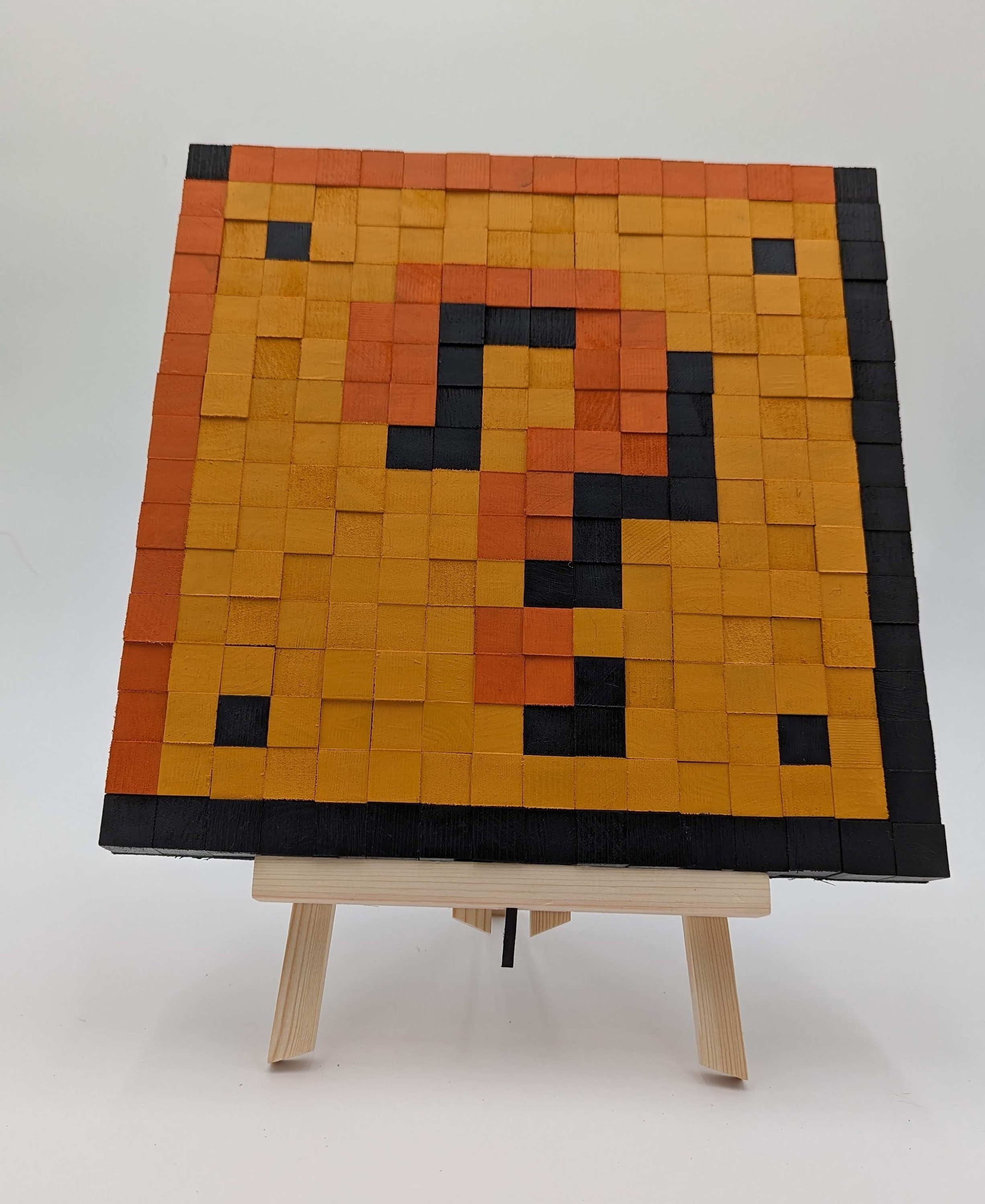 Super Mario Mystery Block 8-bit Wooden Pixel Art - Etsy