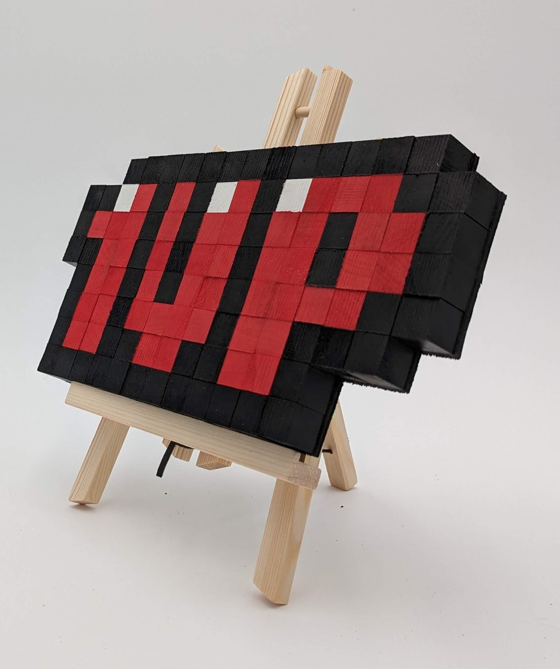 Super Mario 1UP 8-bit Wooden Pixel Art - Etsy