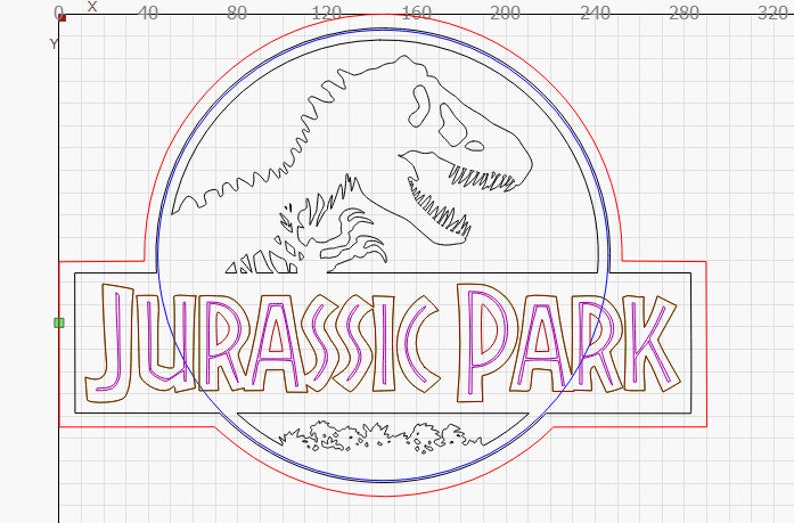 Jurassic Park Multilayer Laser Cut File - Etsy