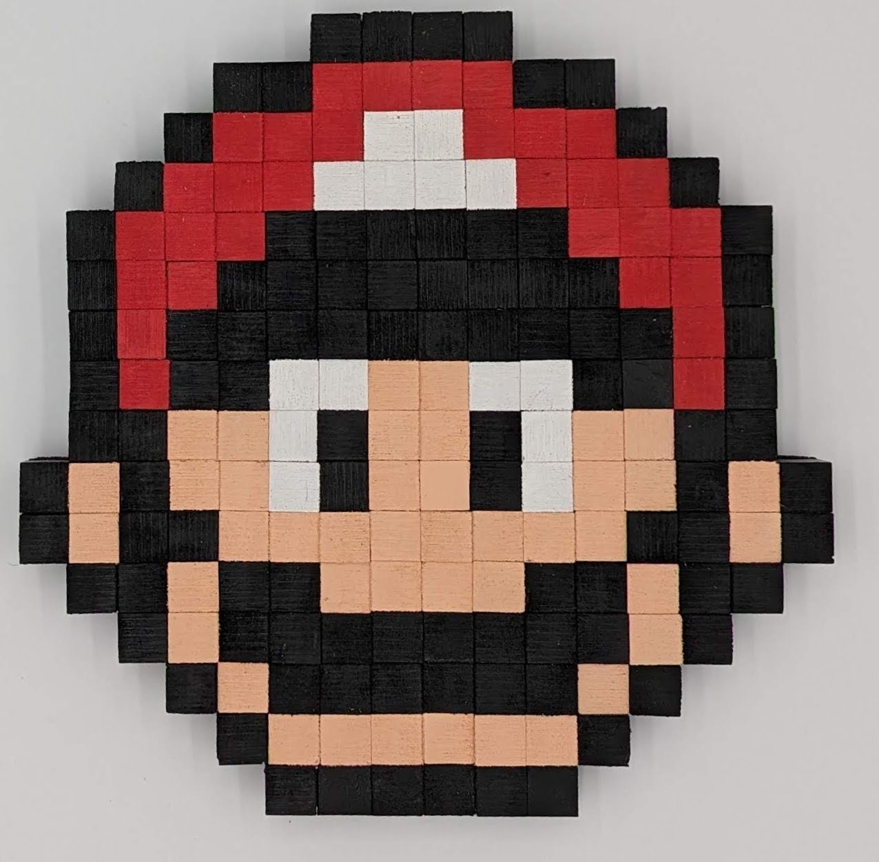 Mario 8-bit Wooden Pixel Art - Etsy