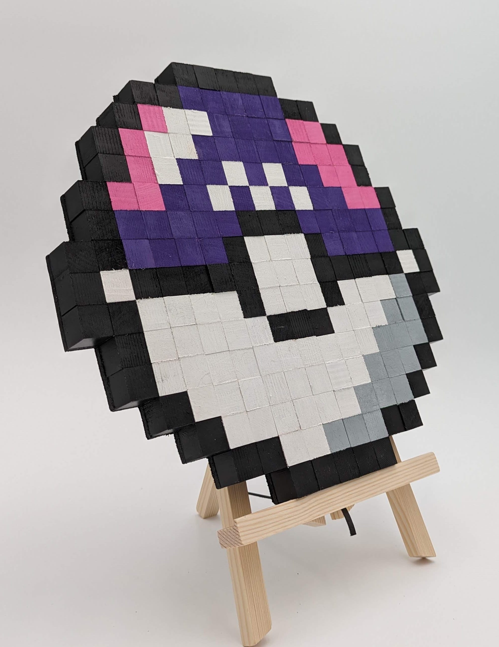 Master Ball Pokeball 8-bit Wooden Pixel Art - Etsy