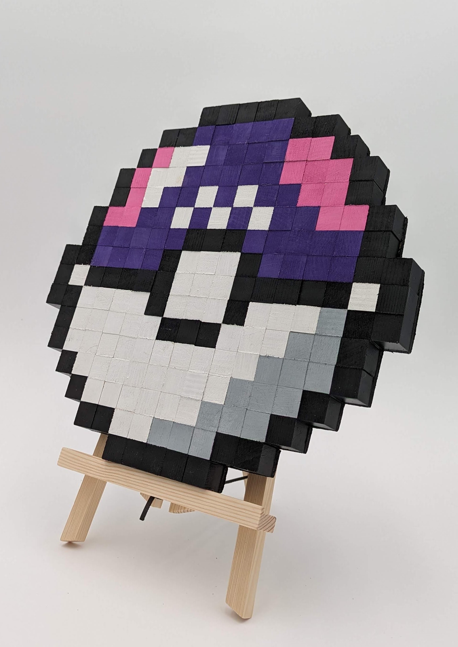 Master Ball Pokeball 8-bit Wooden Pixel Art - Etsy