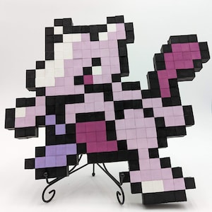 Mewtwo 8-bit Wooden Pixel Art - Etsy