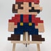Retro Mario 8-bit Wooden Pixel Art - Etsy