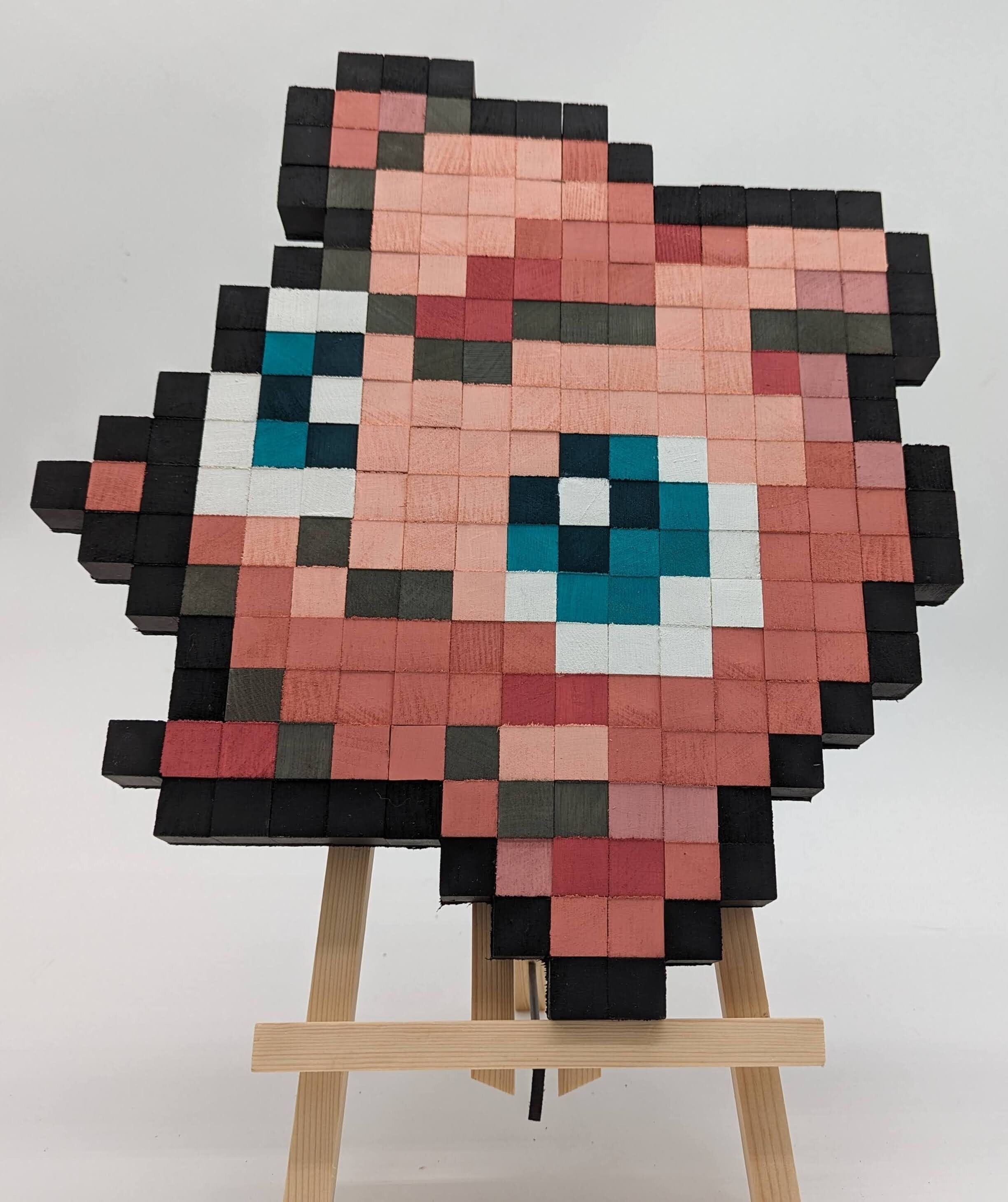 Jigglypuff 8-bit Wooden Pixel Art - Etsy