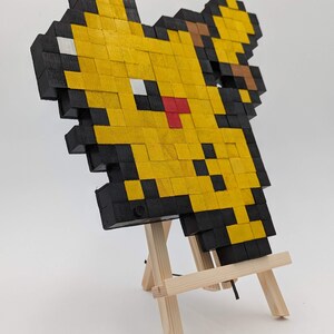 Pikachu 8-bit Wooden Pixel Art - Etsy