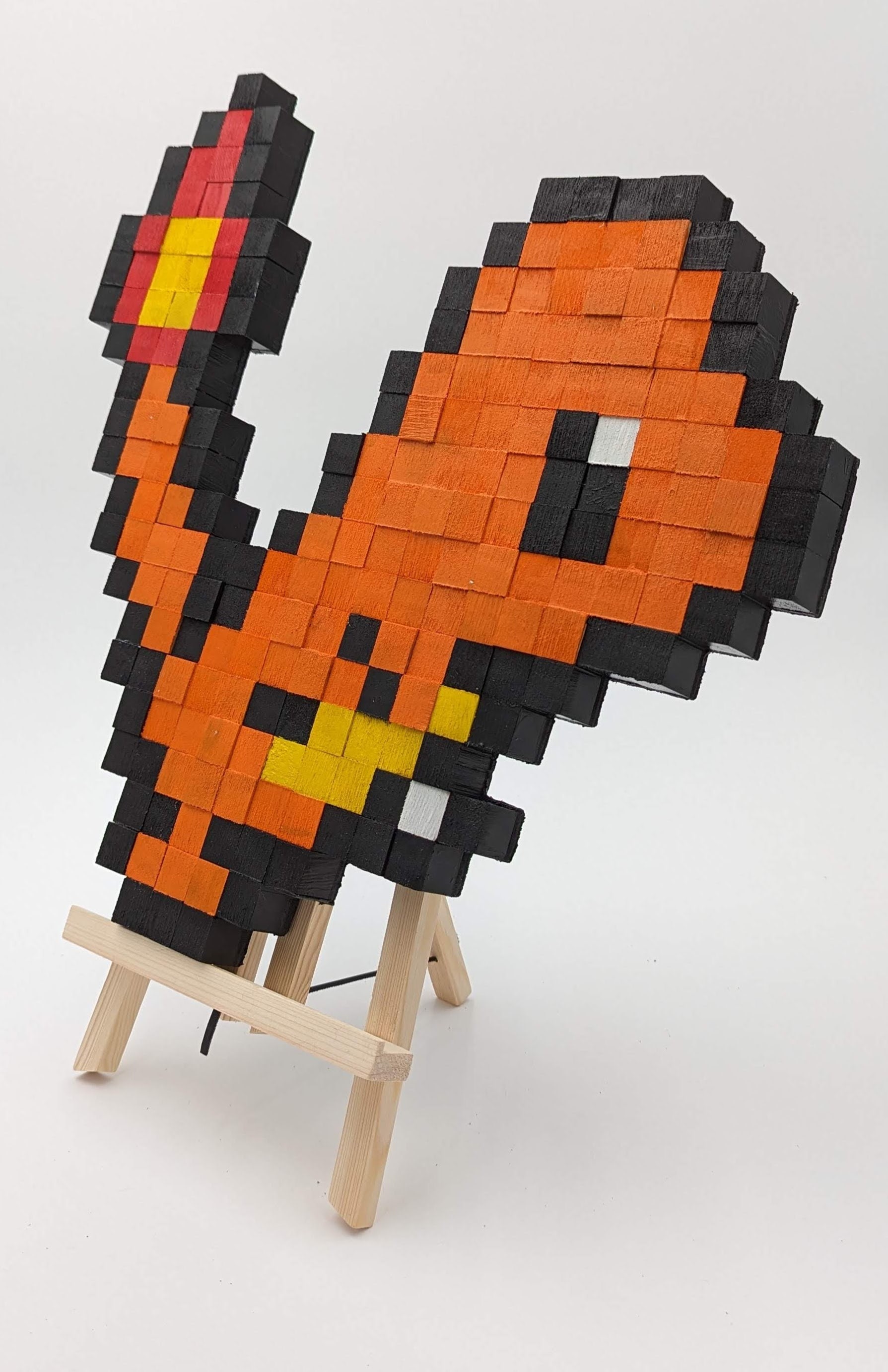 Charmander 8-bit Wooden Pixel Art - Etsy