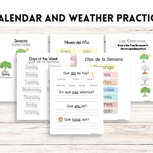 Spanish Morning Menu Homeschool Printables Preschool and Kindergarten ...