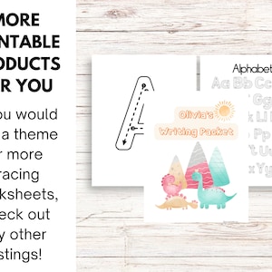 Custom Name Tracing Morning Menu Homeschool Printable Educational ...
