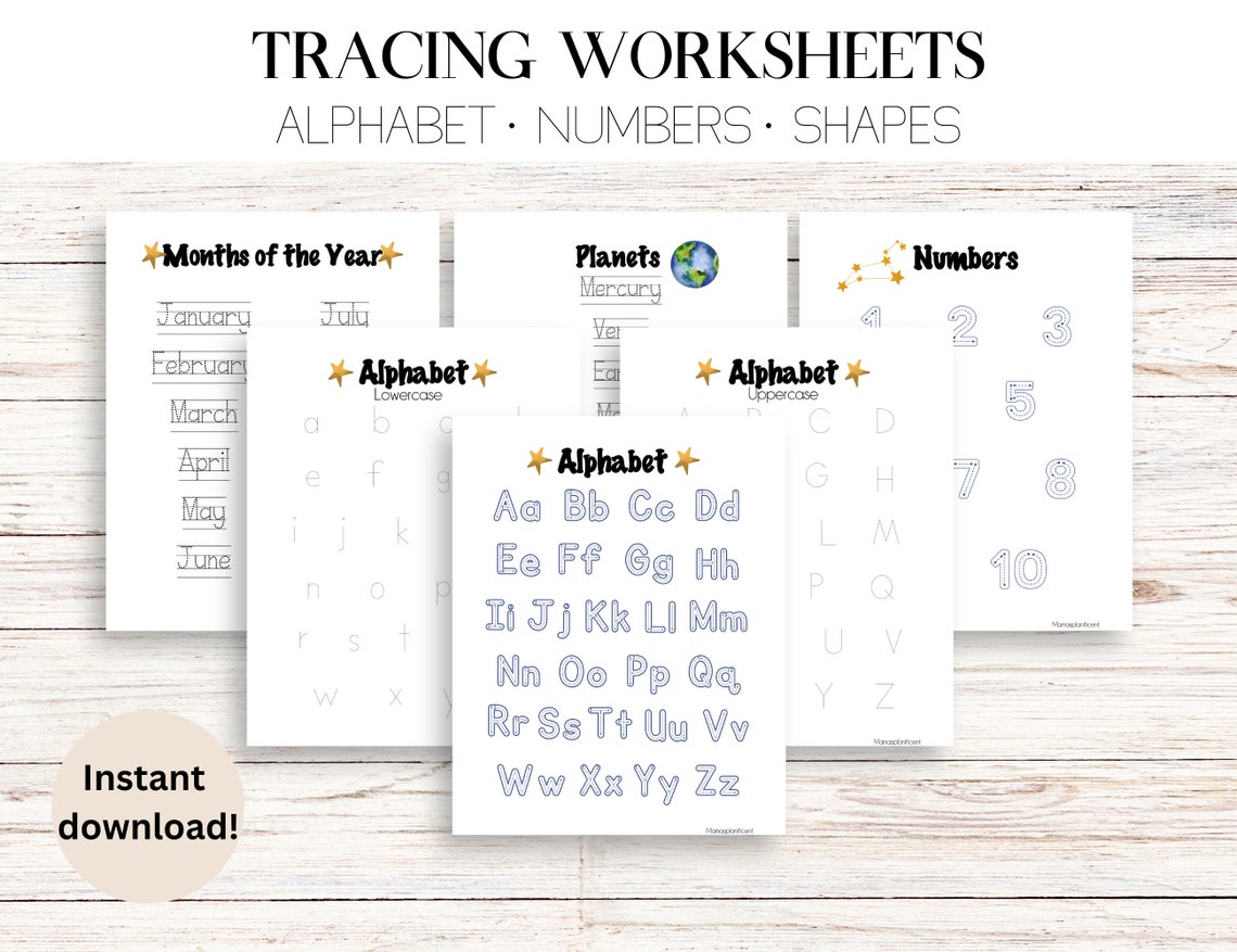 Morning Menu Homeschool Printable Space Planets Educational Worksheets ...