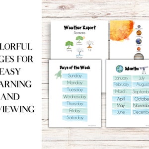 Morning Menu Homeschool Printable Space Planets Educational Worksheets ...