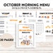 Morning Menu Homeschool Printable Educational Worksheets Preschool and ...