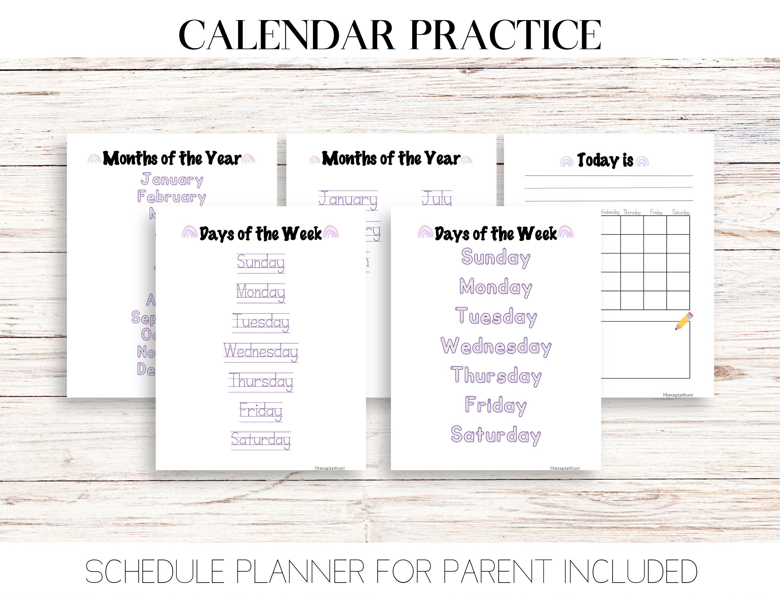 Morning Menu Homeschool Printable Educational Worksheets - Etsy