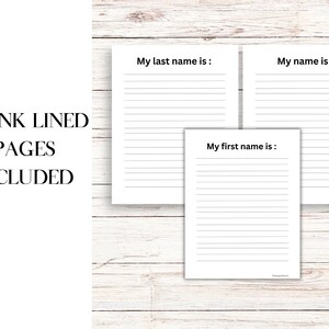 Custom Name Tracing Morning Menu Homeschool Printable Educational ...