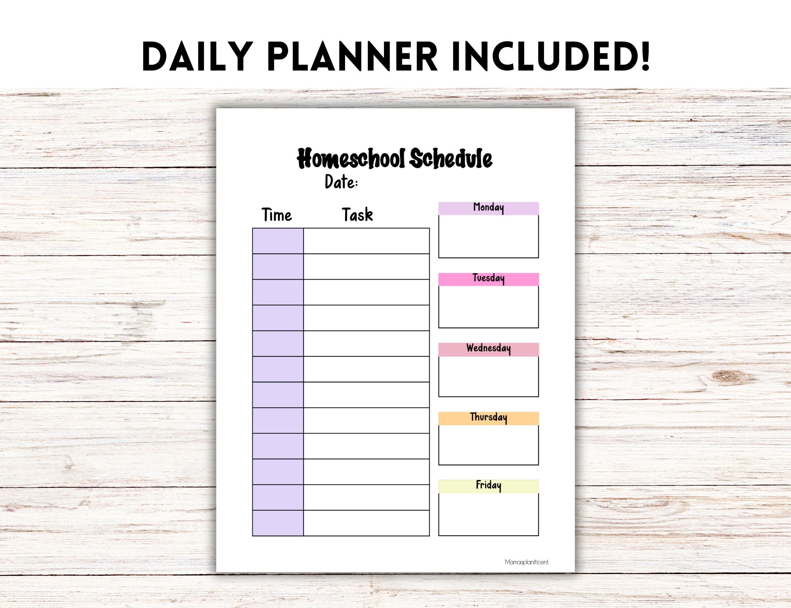 Morning Menu Homeschool Printable Educational Worksheets - Etsy