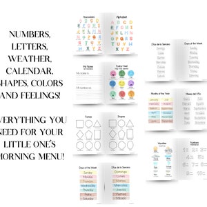 Bilingual Morning Menu Printable | English & Spanish Learning (PDF) - Etsy