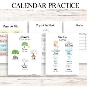 Bilingual Morning Menu Printable | English & Spanish Learning (PDF) - Etsy