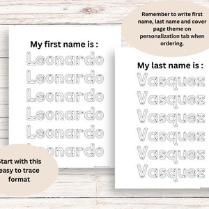 Custom Name Tracing Printable Worksheets Preschool Homeschool ...