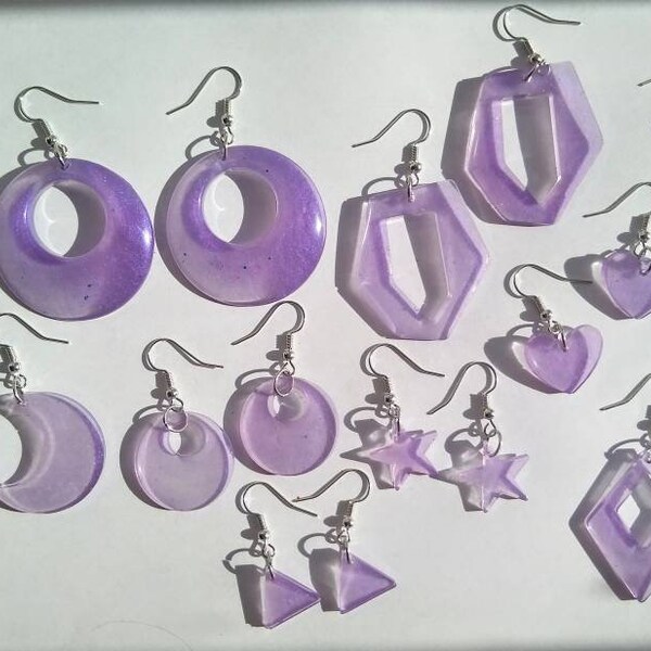 Resin Earrings - Etsy