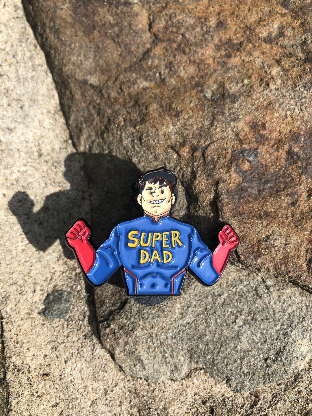 Super Dad Pin Like Father Like Daughter Invulnerable Soft Enamel Pin ...