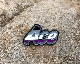 Asexual Ace Pride Feather Enamel Pin LGBT - Etsy