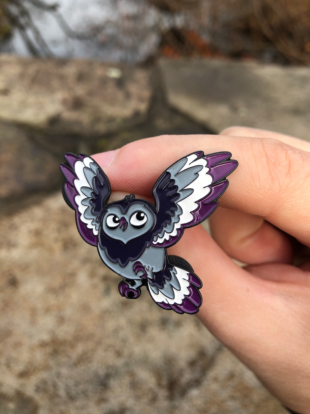 Asexual Owl Enamel Pin | Owl Pin | Bird Pin | Ace Pride Pin | Subtle ...