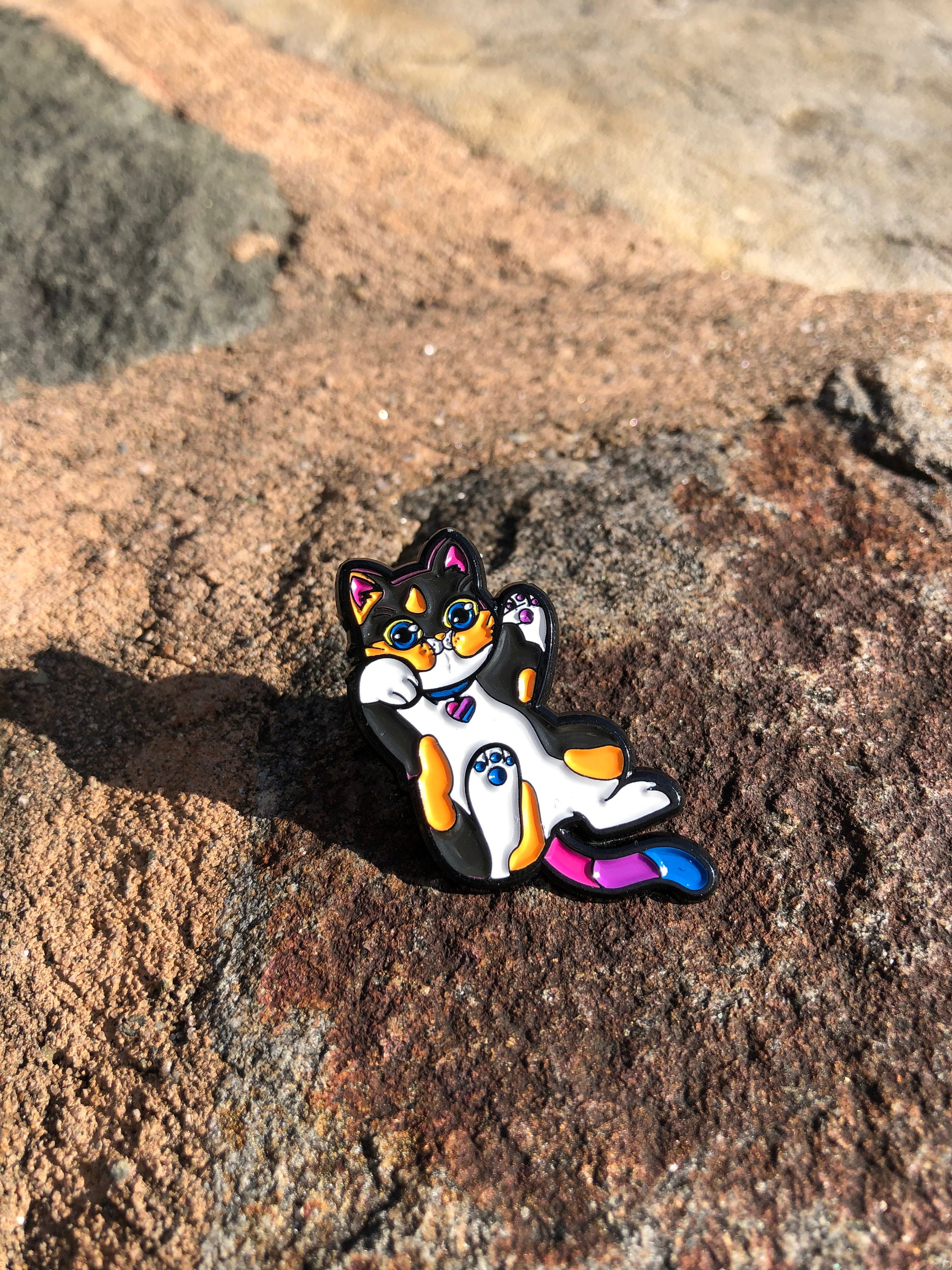 Bisexual Cat Enamel Pin Animal Pin Cute Kitty Pin Bi - Etsy