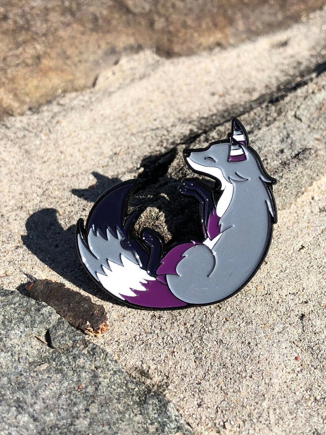 Asexual Fox Pin | LGBT Pride | Soft Enamel Pin | Ace Badge | Lapel ...