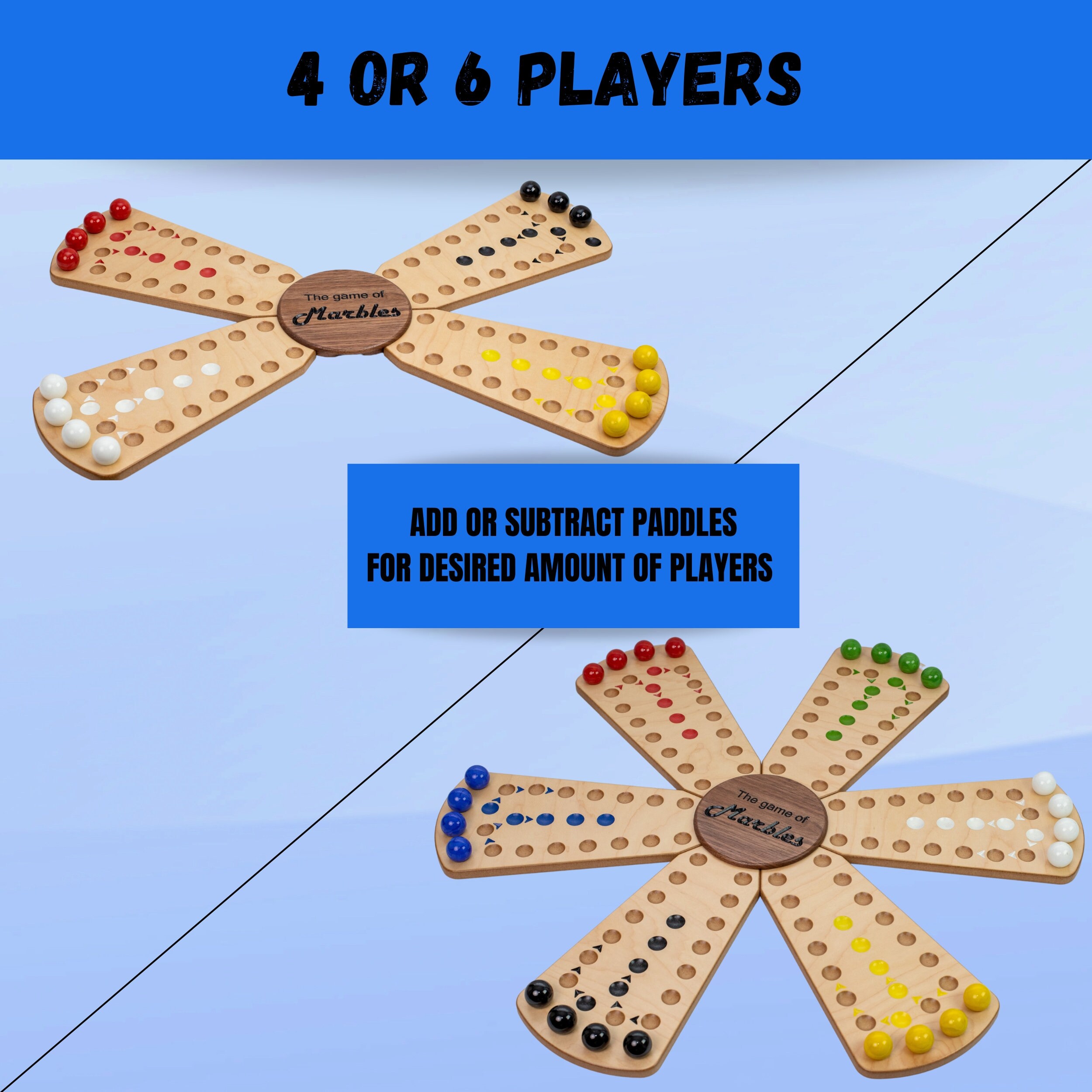 Handcrafted Maple Marble Board Game, Wahoo Aggravation Game - Etsy