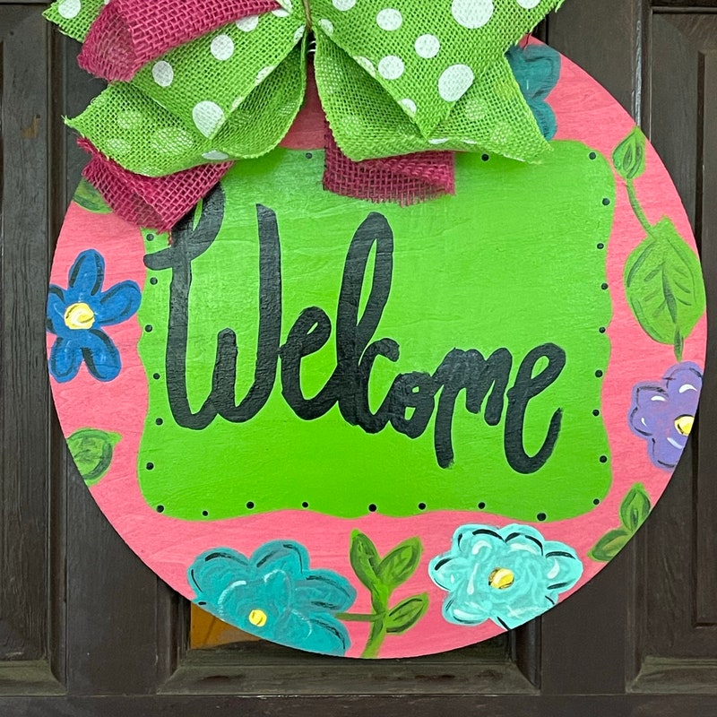 Painted Door Hanger - Etsy