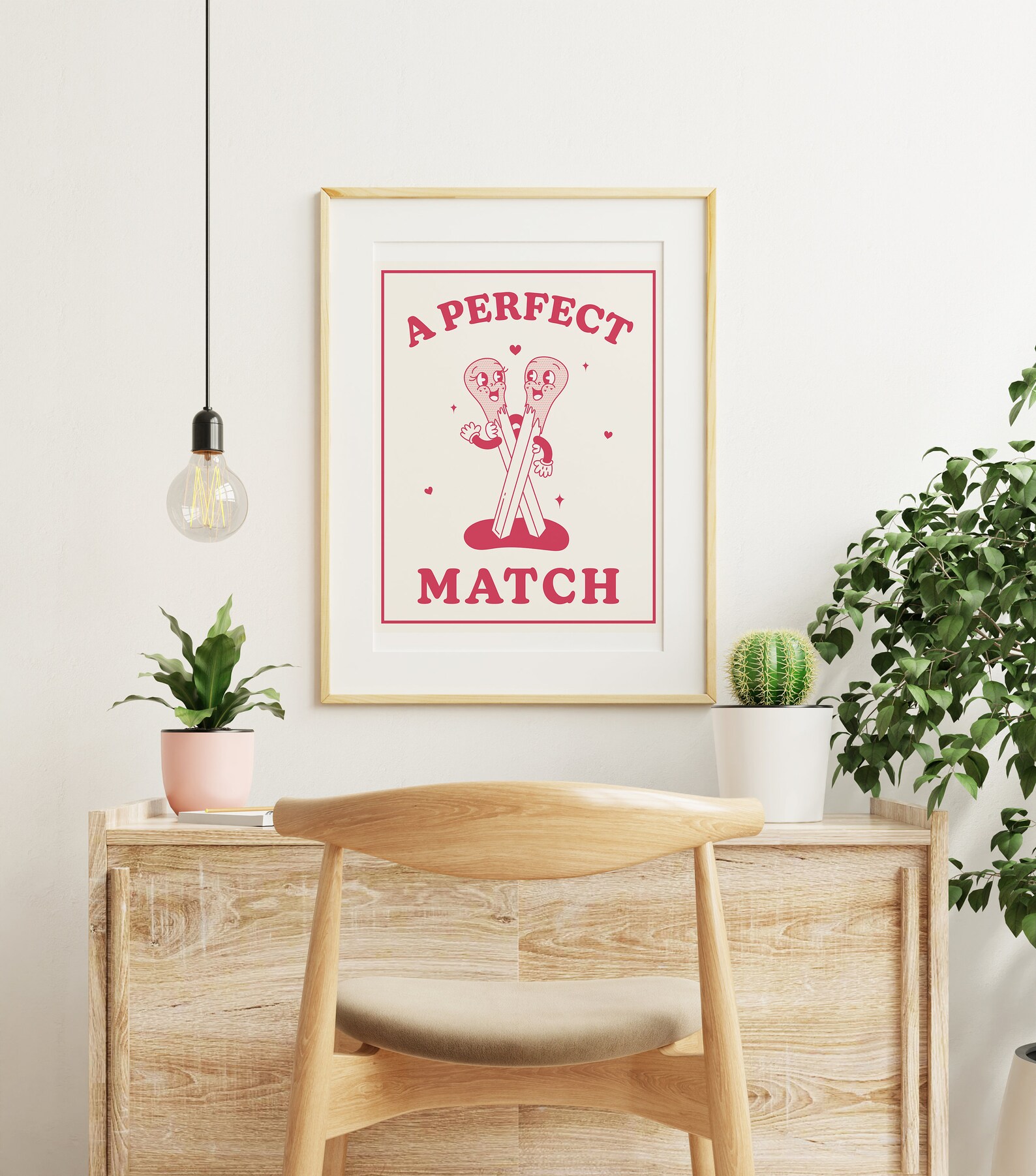 Retro Wall Art, A Perfect Match Digital Print, Retro Print, Wall Art ...