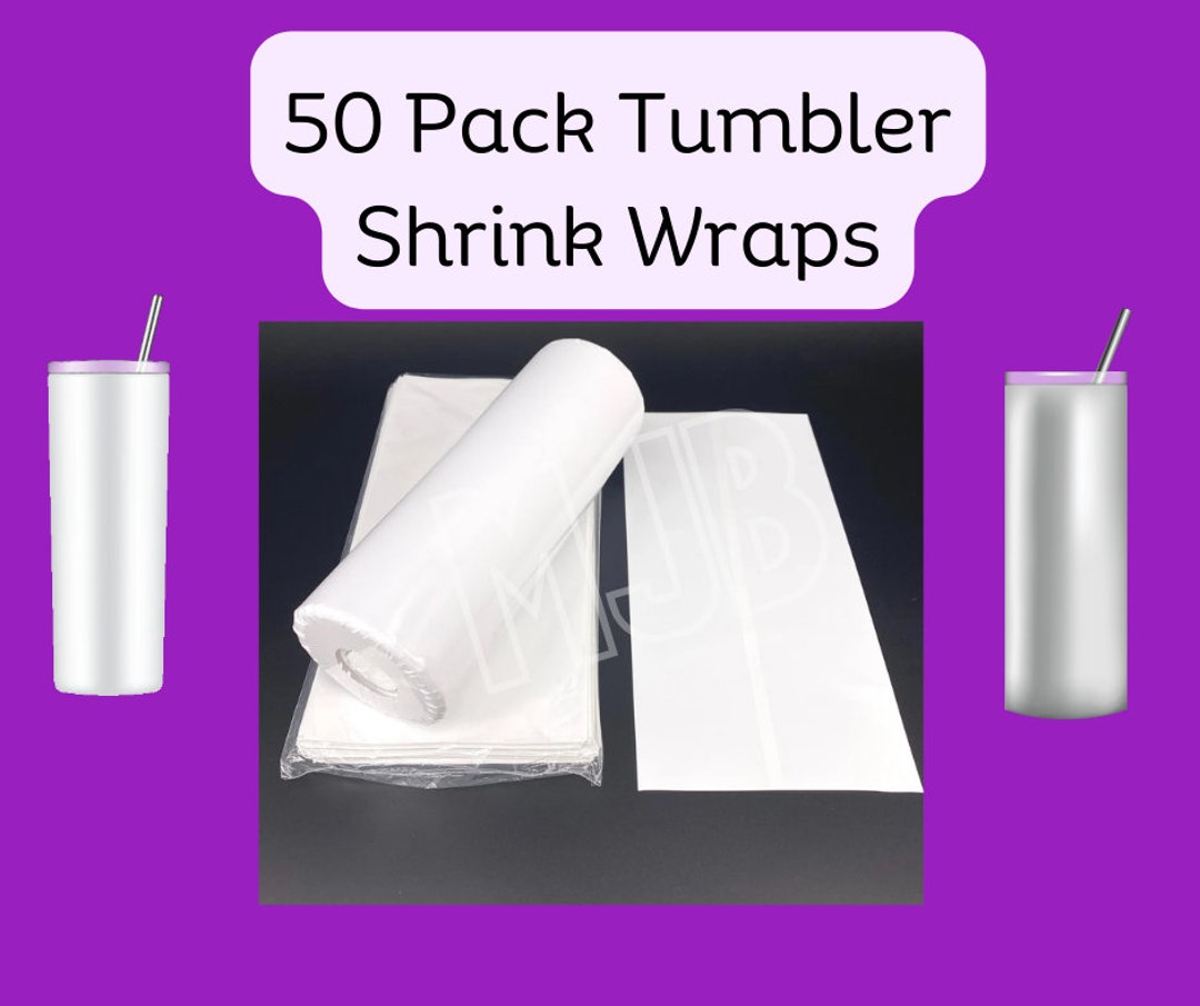 50 Pack Sublimation Shrink Wrap Sleeves, Tumbler Sublimation Sleeves ...
