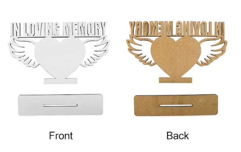 New!!! Large Size/in Loving Memory With Wings Photo Stand |sublimation ...