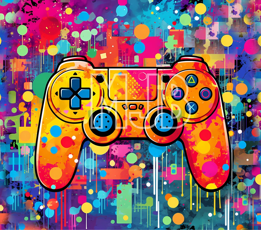 Rainbow Video Gamer 20oz Straight Tumbler Wrap - Etsy