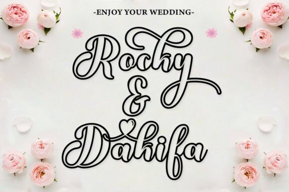 Kayla Outline Font - Etsy