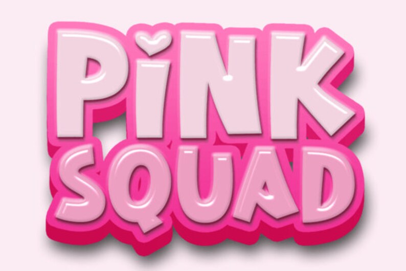 Pink Squad Font - Etsy
