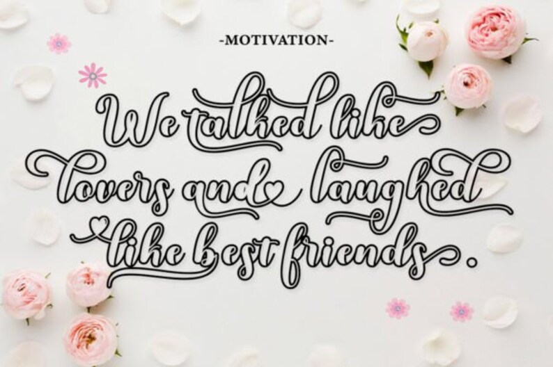 Kayla Outline Font - Etsy