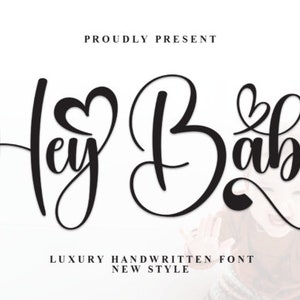 Hey Baby Font - Etsy