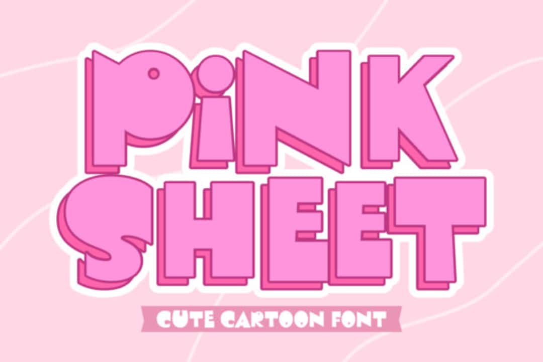 Pink Sheet Font - Etsy