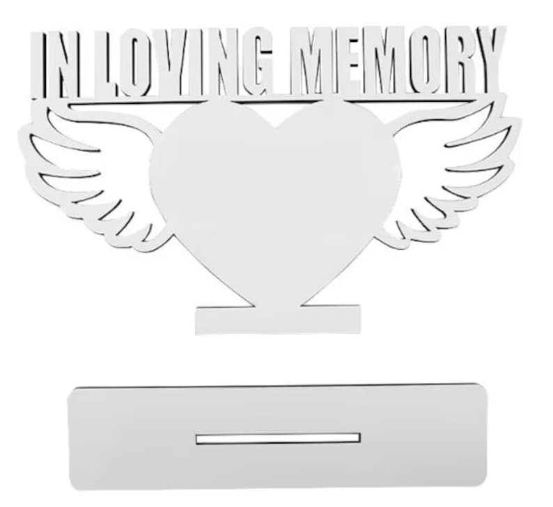 New!!! Large Size/in Loving Memory With Wings Photo Stand |sublimation ...