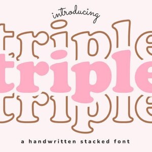 Triple Font - Etsy