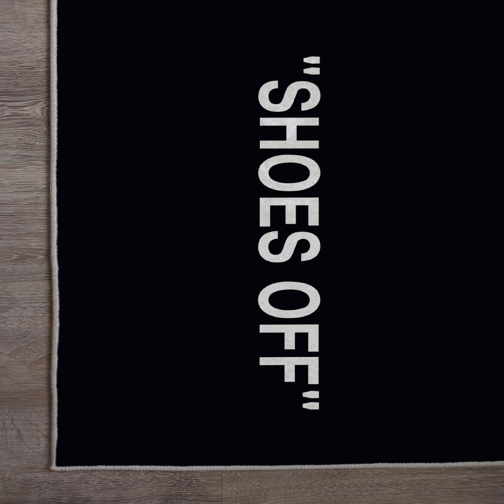 Shoes off Rug Black White Shoes Off Custom Rug Cool Area - Etsy